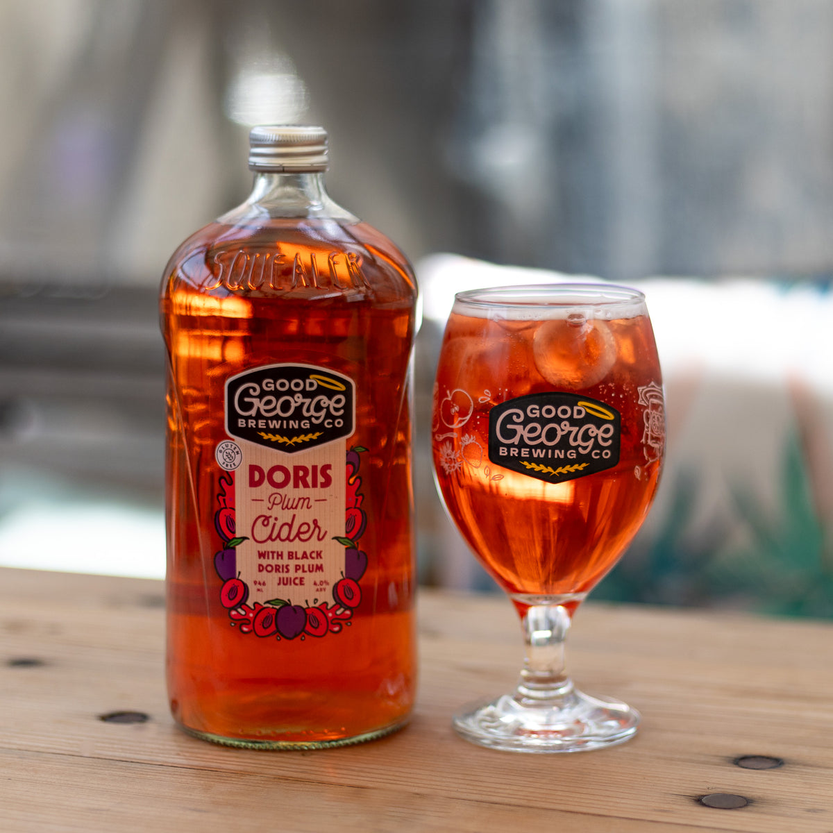 Good George Doris Plum Cider with Black Doris Plum Juice