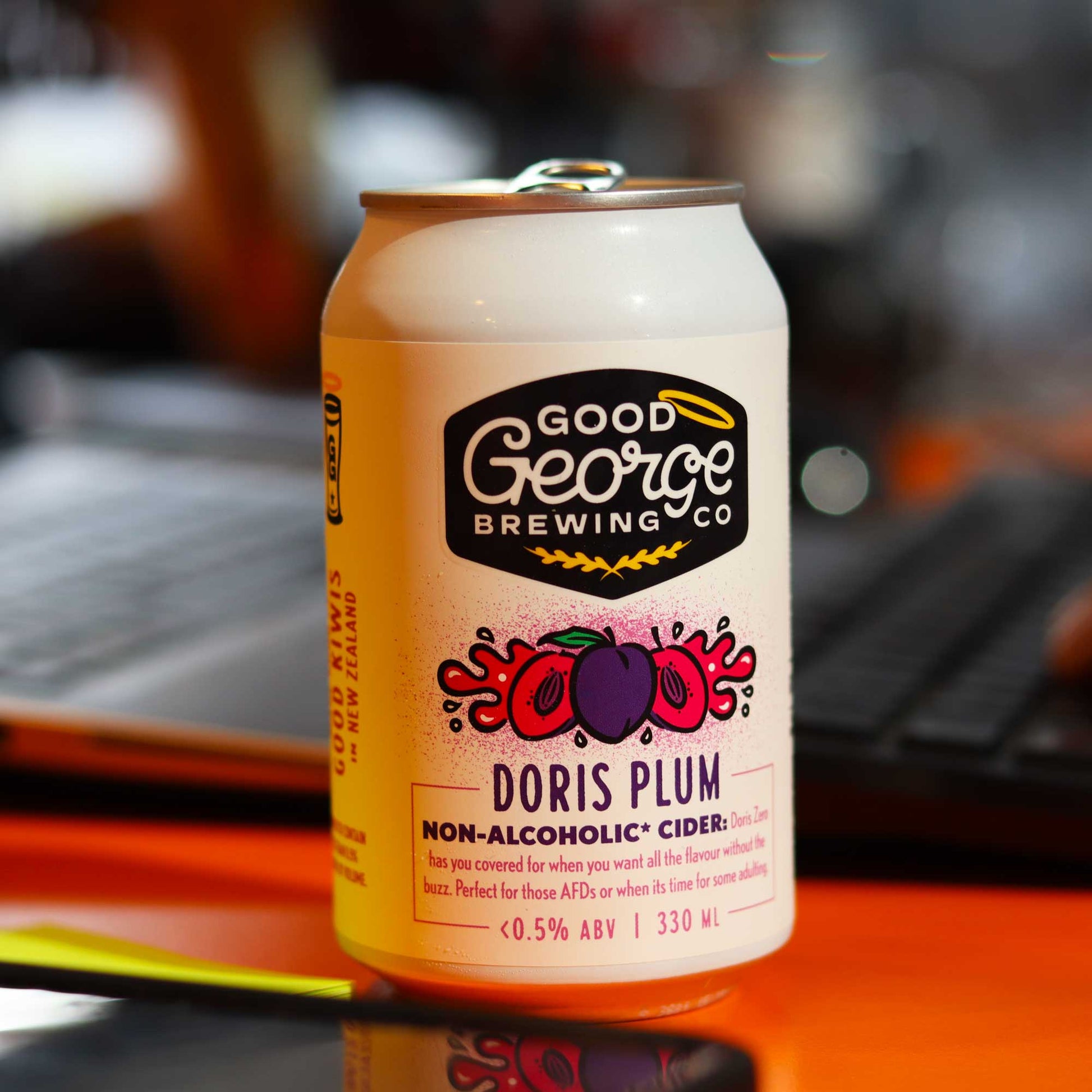 Good George Non Alcoholic Doris Plum Cider – Good George Brewing